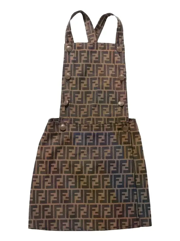 Fendi 1980-1990 Zucca Skirt - Brown