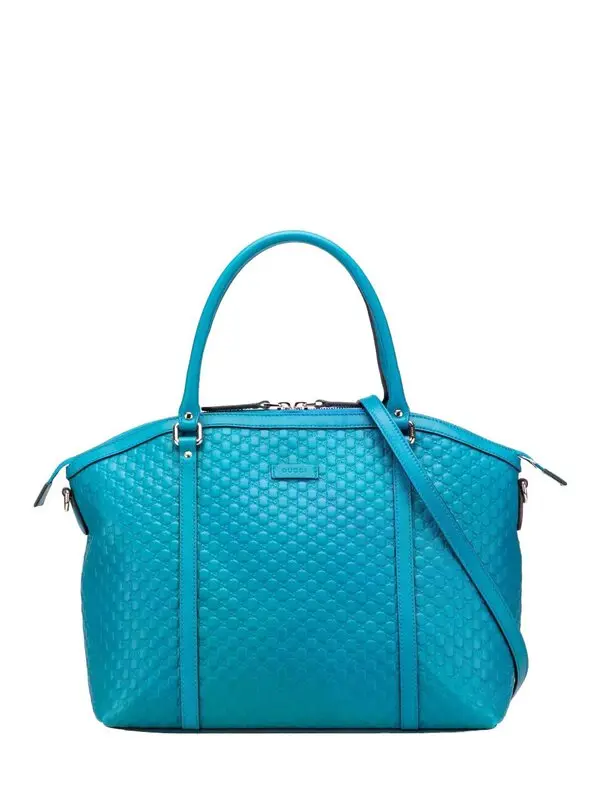 Gucci Large Microguccissima Dome Satchel - Blue