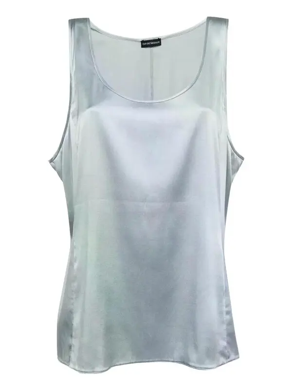 Emporio Armani Satin-finish Top - Grey