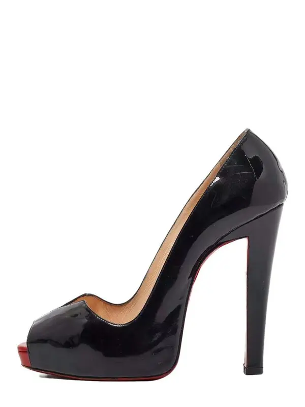 CHRISTIAN LOUBOUTIN 120mm Patent Leather Peep-toe Pumps - Black