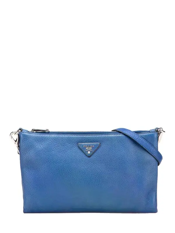 Prada Vitello Daino Crossbody Bag - Blue