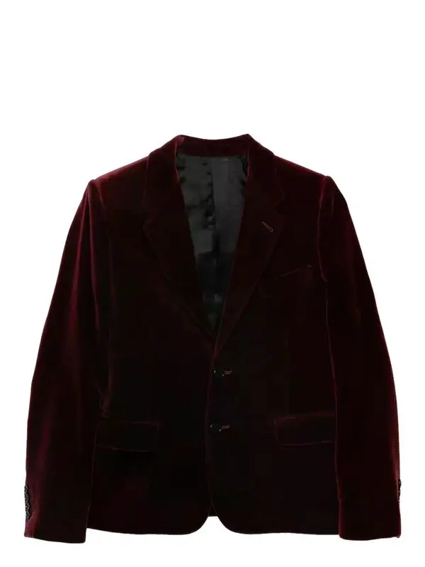 Celine Velvet Blazer - Red