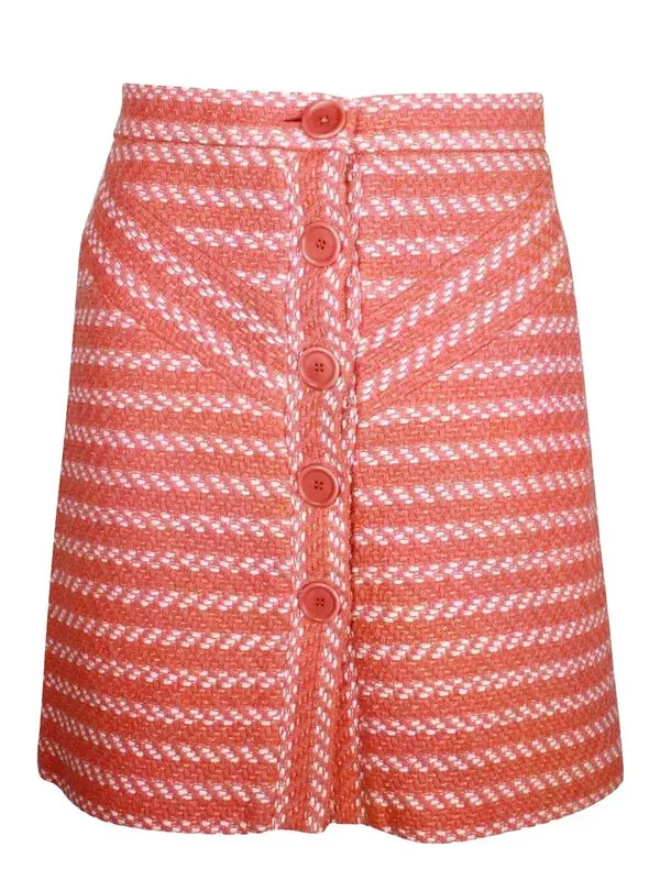 Maje Button-front A-line Mini Skirt - Orange