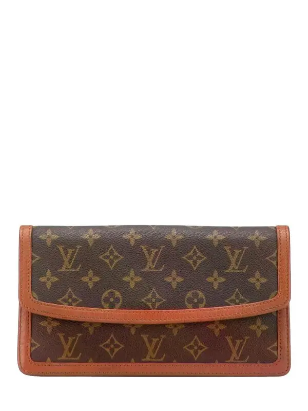 LOUIS VUITTON 1990 Monogram Pochette Dame Pm Clutch Bag - Brown