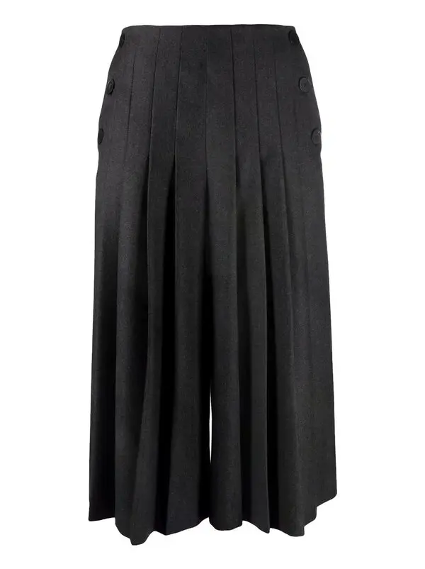 Dior 2010 Pleated High-waisted Culottes - Grey