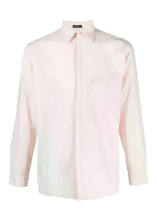 Versace 1970s Cutaway Collar Shirt - Pink