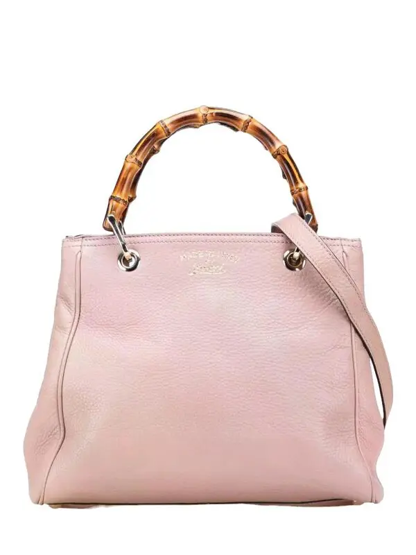 Gucci Bamboo Shopper Satchel - Pink