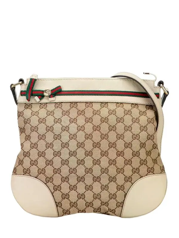 Gucci Gg Canvas Web Mayfair Crossbody Bag - Brown