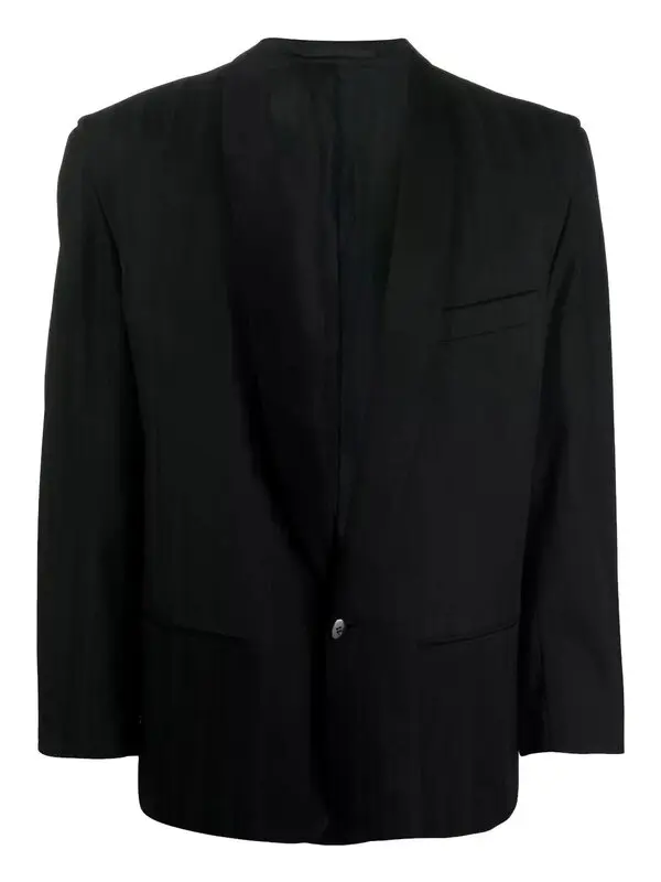 Pierre Cardin 1980s Striped Dinner Jacket - Black