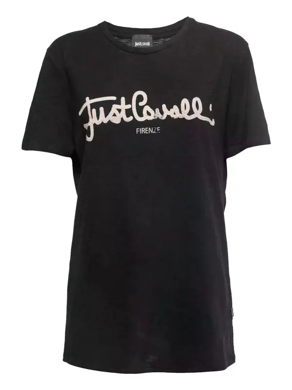 Just Cavalli Logo-print T-shirt - Black