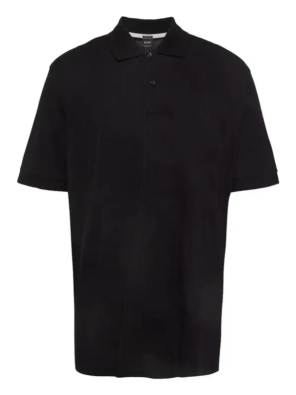 BOSS Cotton Polo Shirt - Black