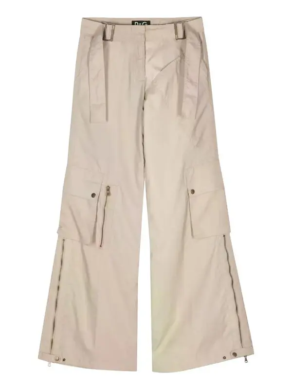 Dolce & Gabbana 2000s Wide-leg Trousers - Neutrals