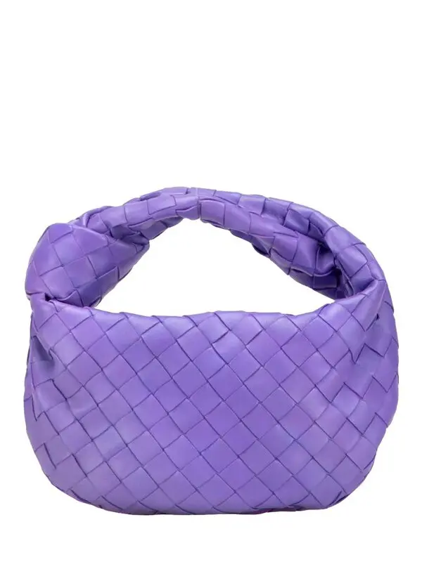 Bottega Veneta Mini Nappa Intrecciato Jodie Hobo Bag - Purple