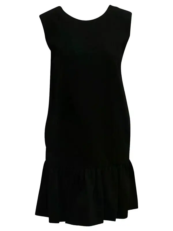 MSGM Ruffled-hem Mini Dress - Black
