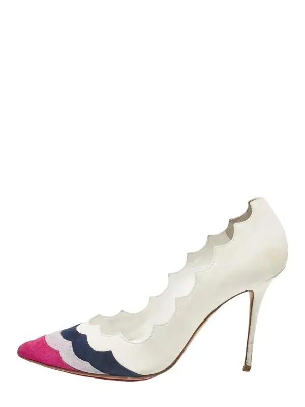 Manolo Blahnik 105mm Scalloped Pumps - White