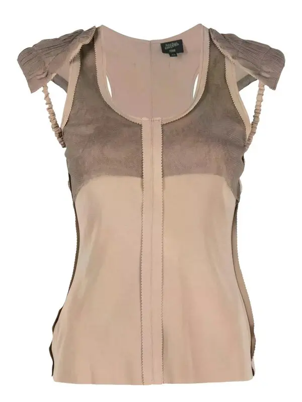Jean Paul Gaultier 2000s Shoulder-pads Tank Top - Neutrals