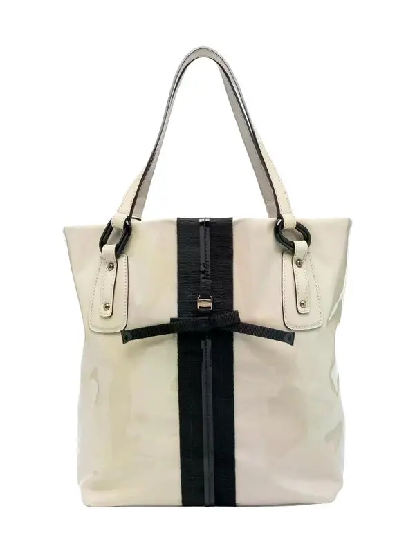 FERRAGAMO 2010s Bow-detailed Tote Bag - Neutrals