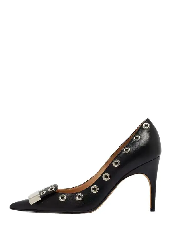 SERGIO ROSSI 90mm Eyelet-embellished Pumps - Black