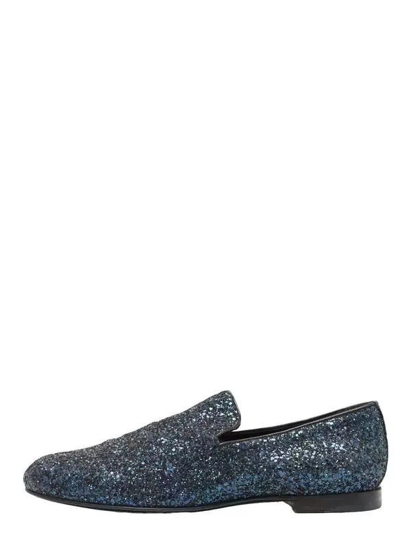 JIMMY CHOO Glitter Loafers - Blue