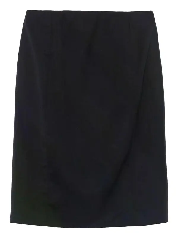 Givenchy 1997 Wool Skirt - Blue