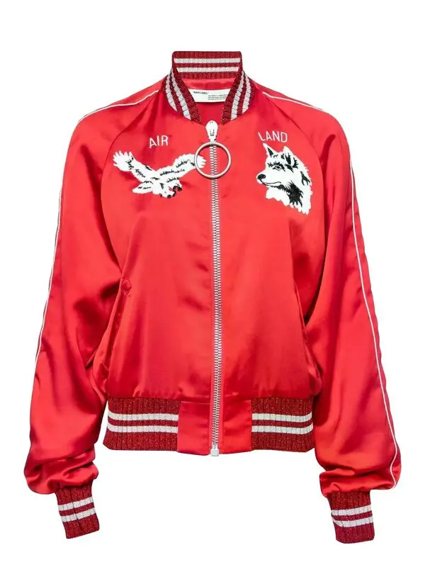Off-White Logo-embroidered Jacket - Red