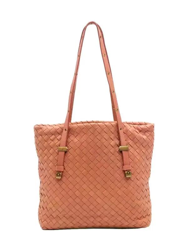 Bottega Veneta 2007 Mini Nappa Intrecciato Shopper Tote Bag - Pink