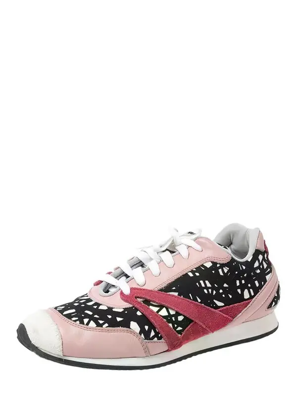 Balenciaga Printed Suede Sneakers - Pink