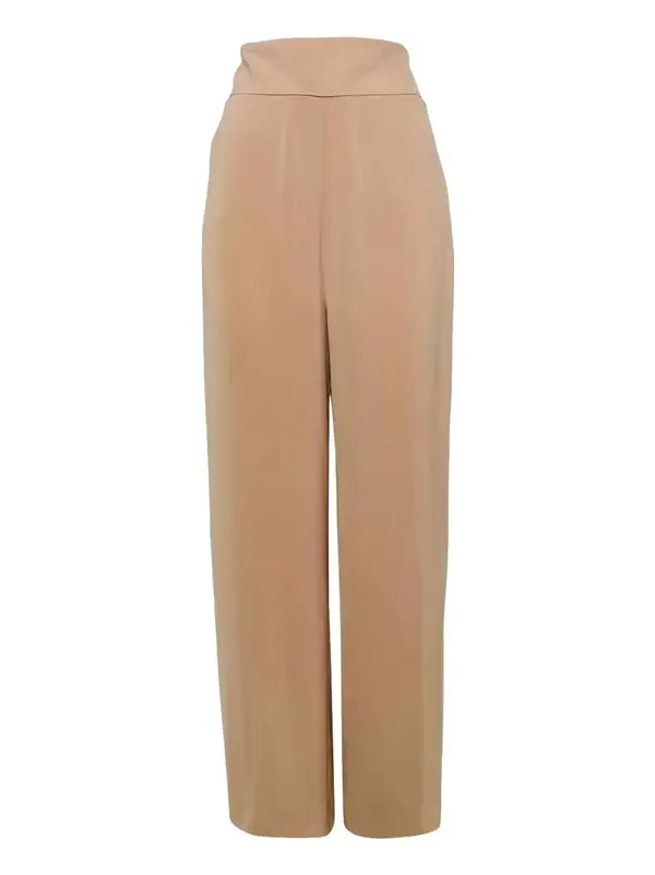 Max Mara Crease-effect Straight Leg Trousers - Neutrals