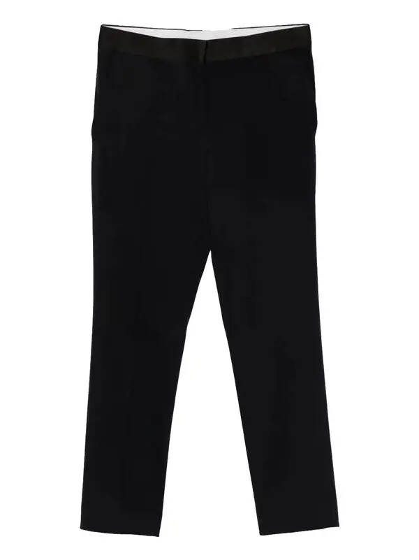 Celine 2010s Satin-trim Trousers - Blue