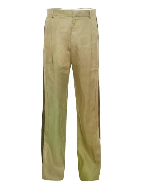 Givenchy Paneled Linen Trousers - Green