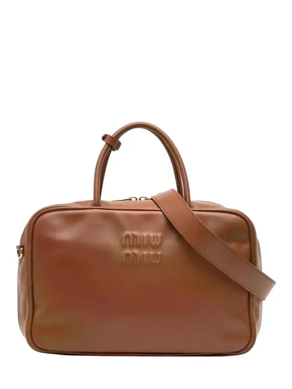 Miu Miu Soft Calf Softy Beau Top Handle Satchel - Brown