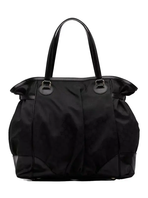 Gucci Gg Nylon Full Moon Tote Bag - Black