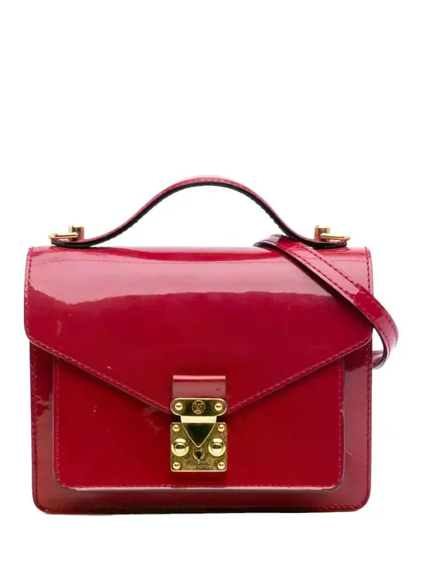 LOUIS VUITTON Monogram Vernis Monceau Bb Satchel - Red