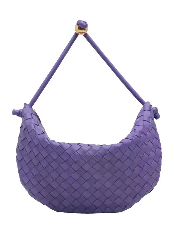 Bottega Veneta Small Nappa Intrecciato Turn Pouch Handbag - Purple