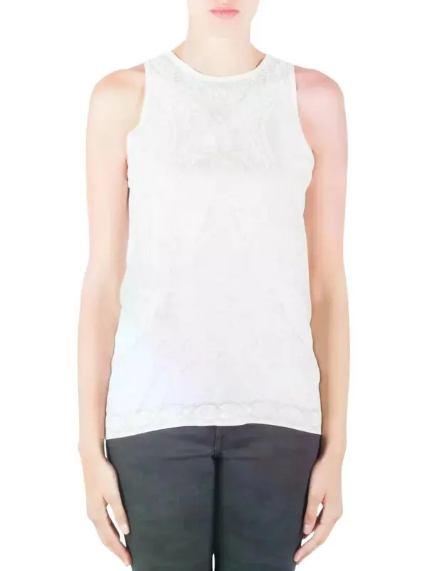Roberto Cavalli Silk Top - White