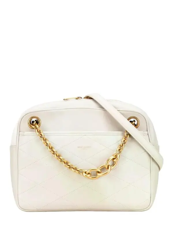 Saint Laurent Pre-owned 2021 Le Maillon Chain Shoulder Bag - White