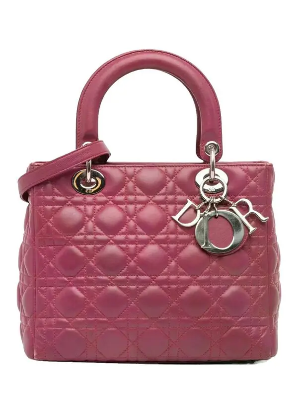 Dior Pre-owned Cannage Lady Handbag - Purple