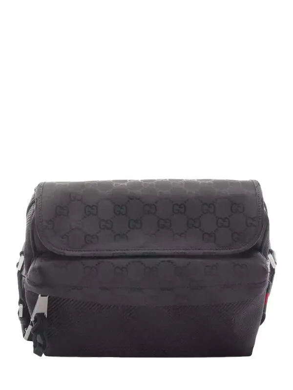 Gucci Gg Nylon Web Nexus Crossbody Bag - Black