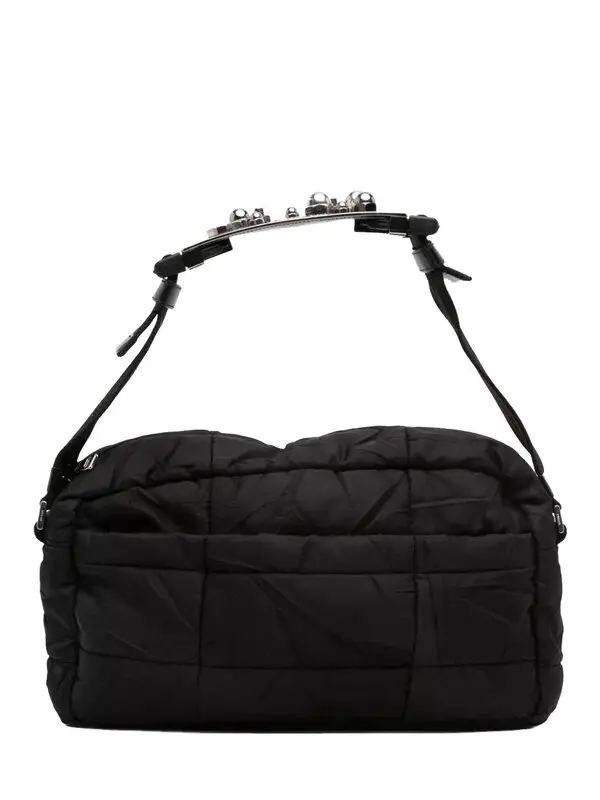 Prada Quilted Tessuto Messenger Bag - Black