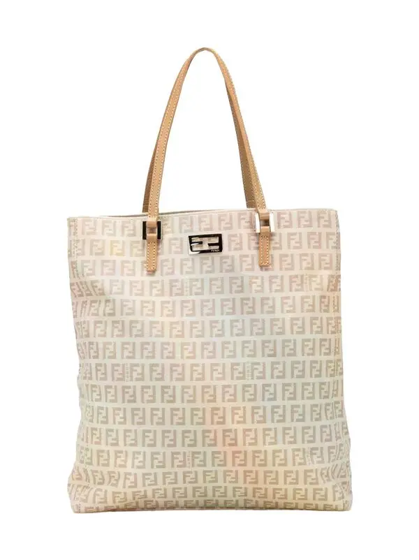Fendi Zucchino Canvas Tote Bag - Brown