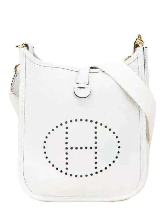 Hermès Clemence Evelyne Tpm Crossbody Bag - White