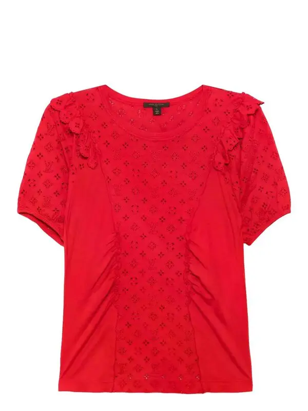 LOUIS VUITTON 1990-2000s Short Sleeve Blouse - Red