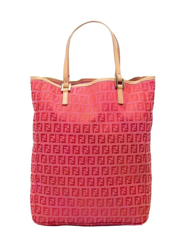 Fendi Zucchino Canvas Tote Bag - Pink