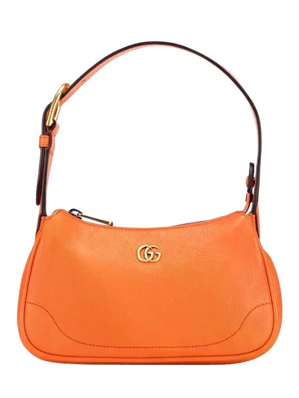 Gucci Mini Leather Aphrodite Shoulder Bag - Orange