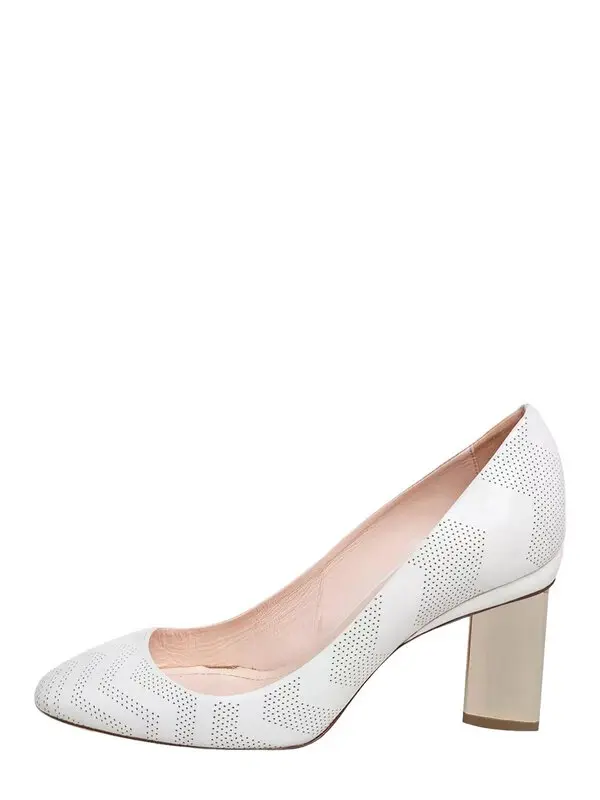NICHOLAS KIRKWOOD 65mm Perforated Geometric Pumps - White