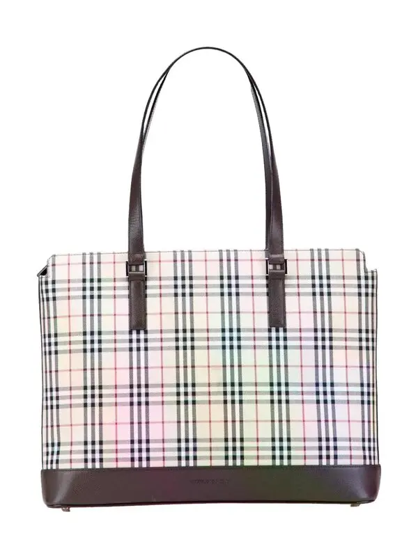 Burberry House Check Canvas Tote Bag - Brown