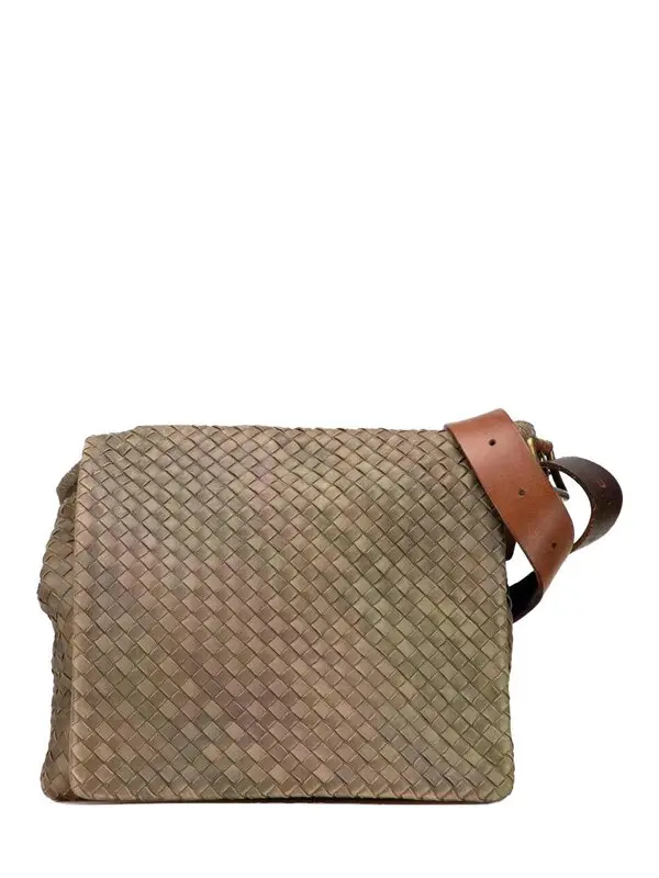 Bottega Veneta 2007 Nappa Intrecciato Messenger Bag Crossbody Bag - Brown