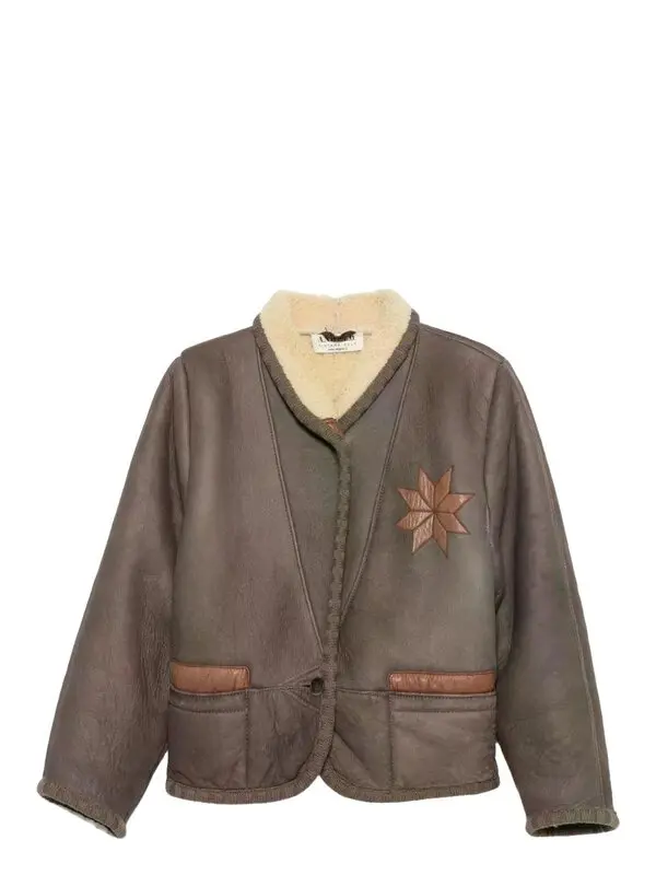 A.N.G.E.L.O. VINTAGE CULT 1980s Star Appliqué Jacket - Brown