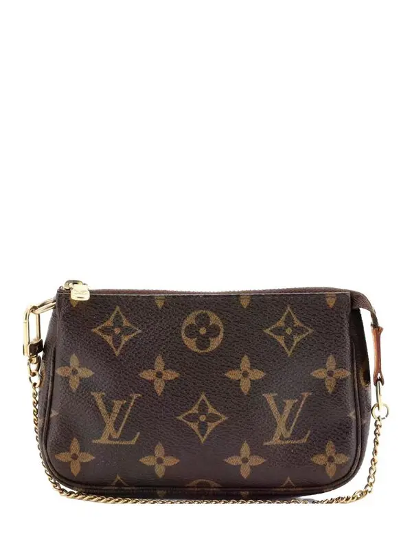 LOUIS VUITTON Pochette Accessoires Monogram Canvas Mini Clutch - Brown