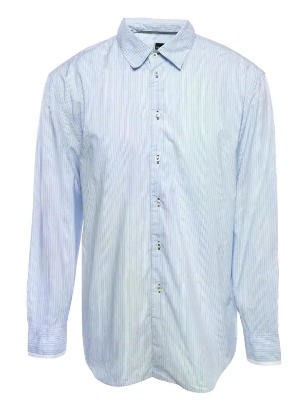 Emporio Armani Striped Cotton Shirt - Blue